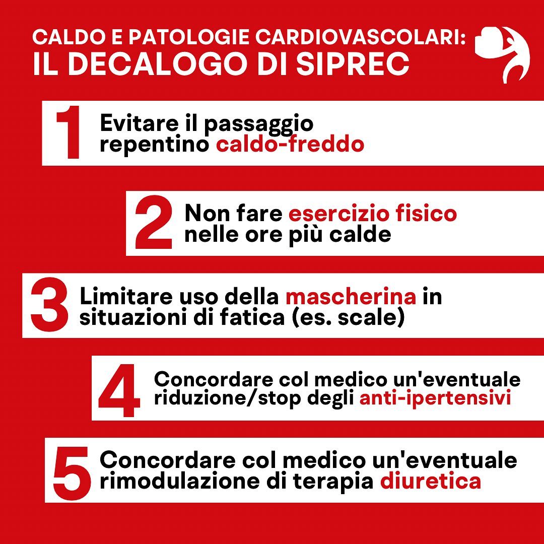 Il decalogo SIPREC per affrontare una stagione estiva particolarmente ...